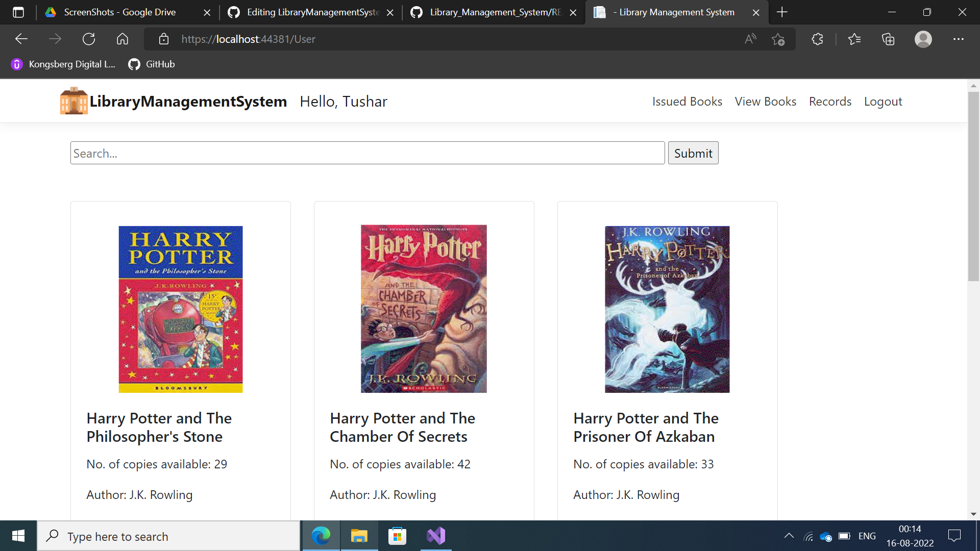 GitHub - TusharJainKDI/LibraryManagementSystem