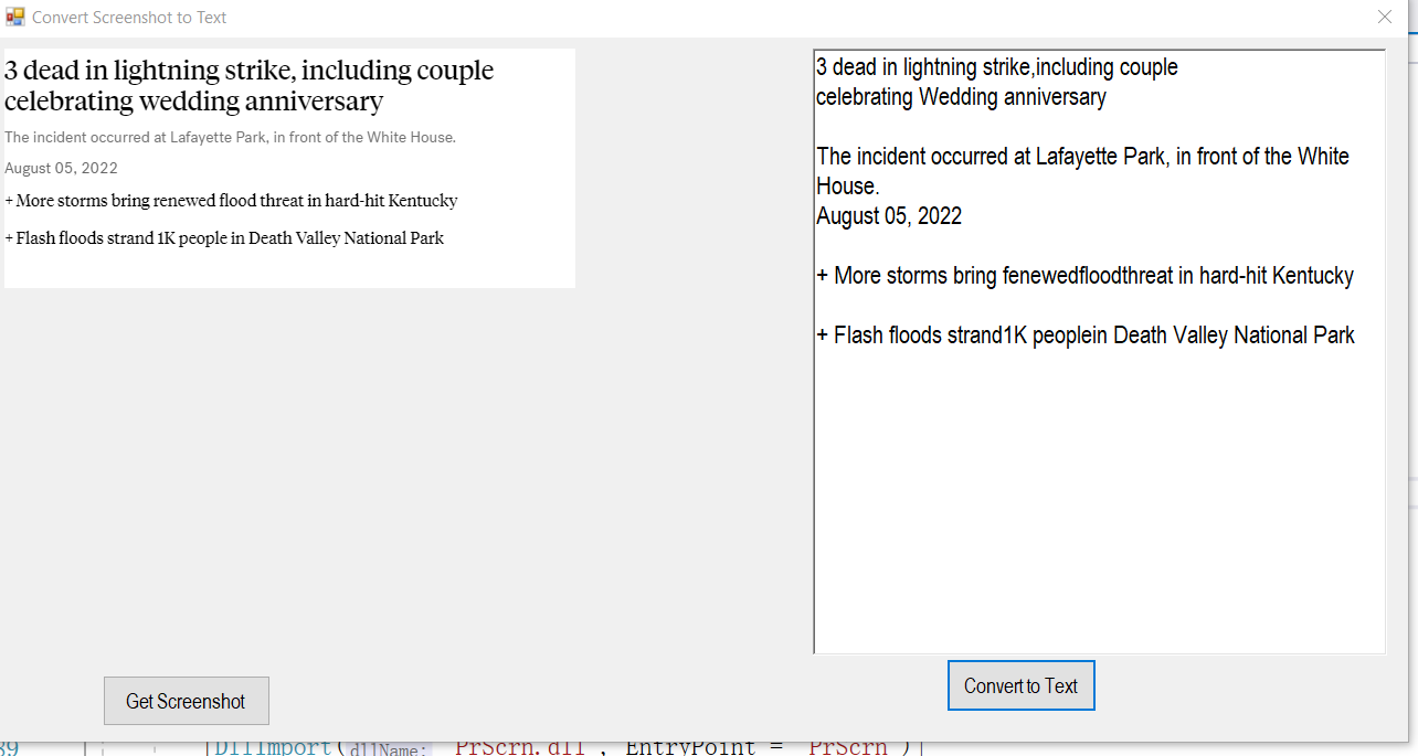 GitHub - AndyBai2022/Screenshot-To-Text: Convert screenshot to text