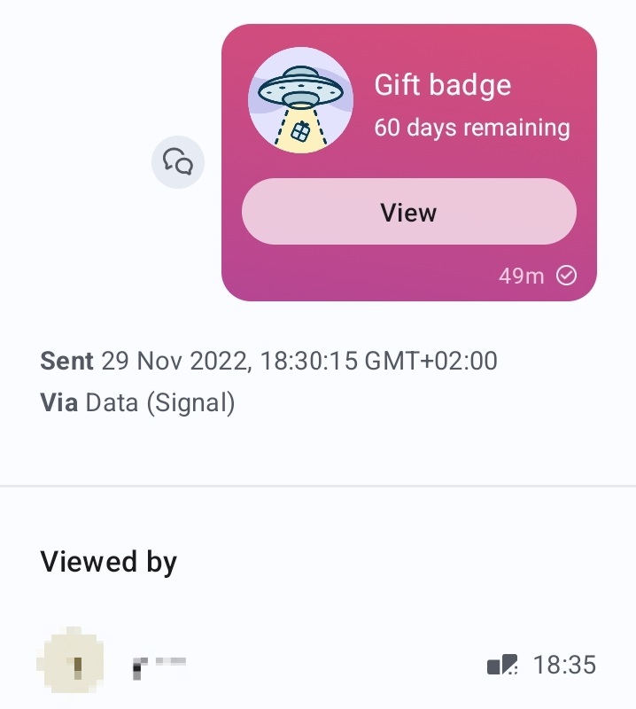 Gifted badge not received · Issue #12642 · signalapp/Signal-Android · GitHub