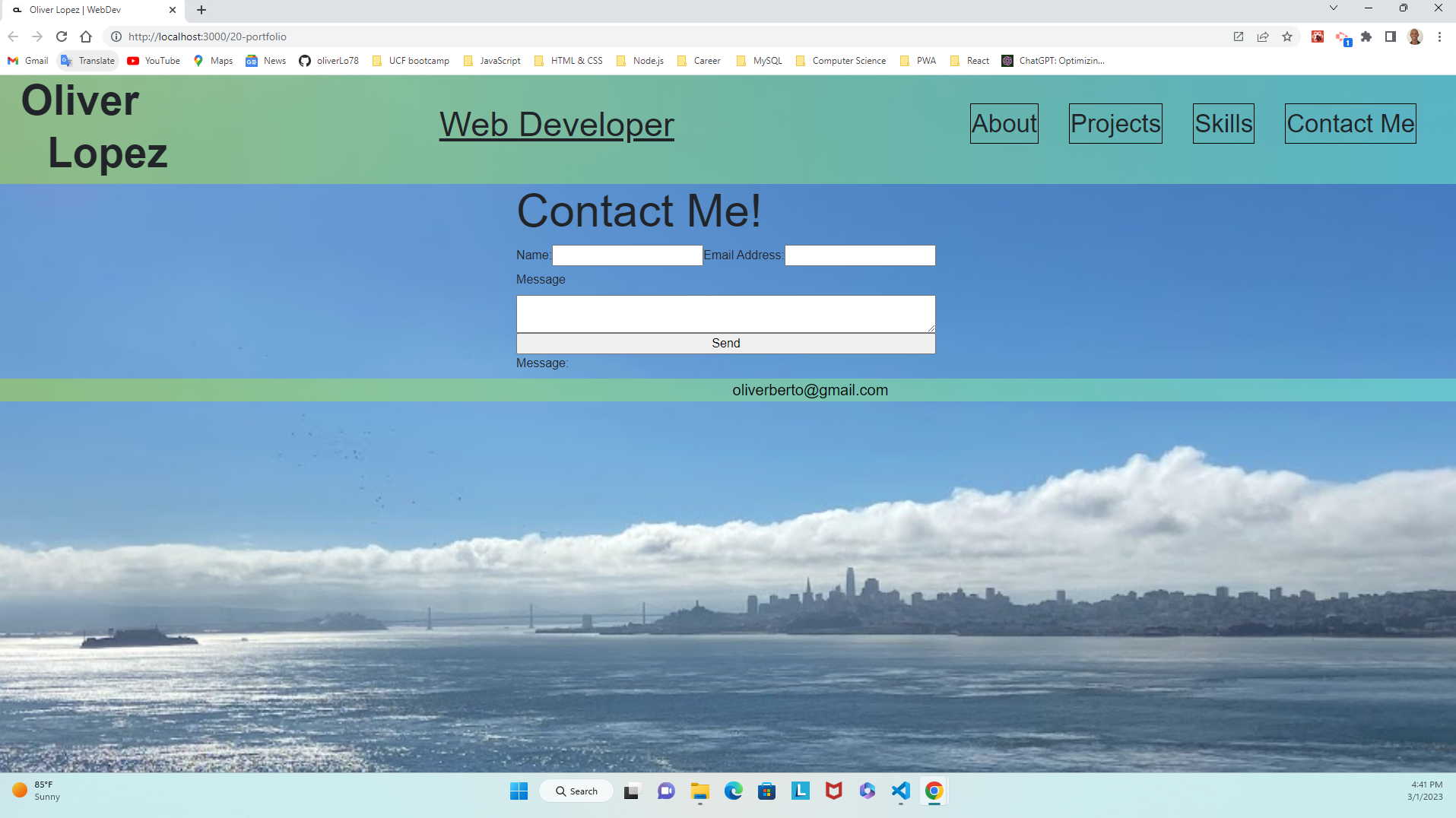 GitHub - oliverLo78/20-portfolio: Your task is to create a portfolio using your new React skills ...