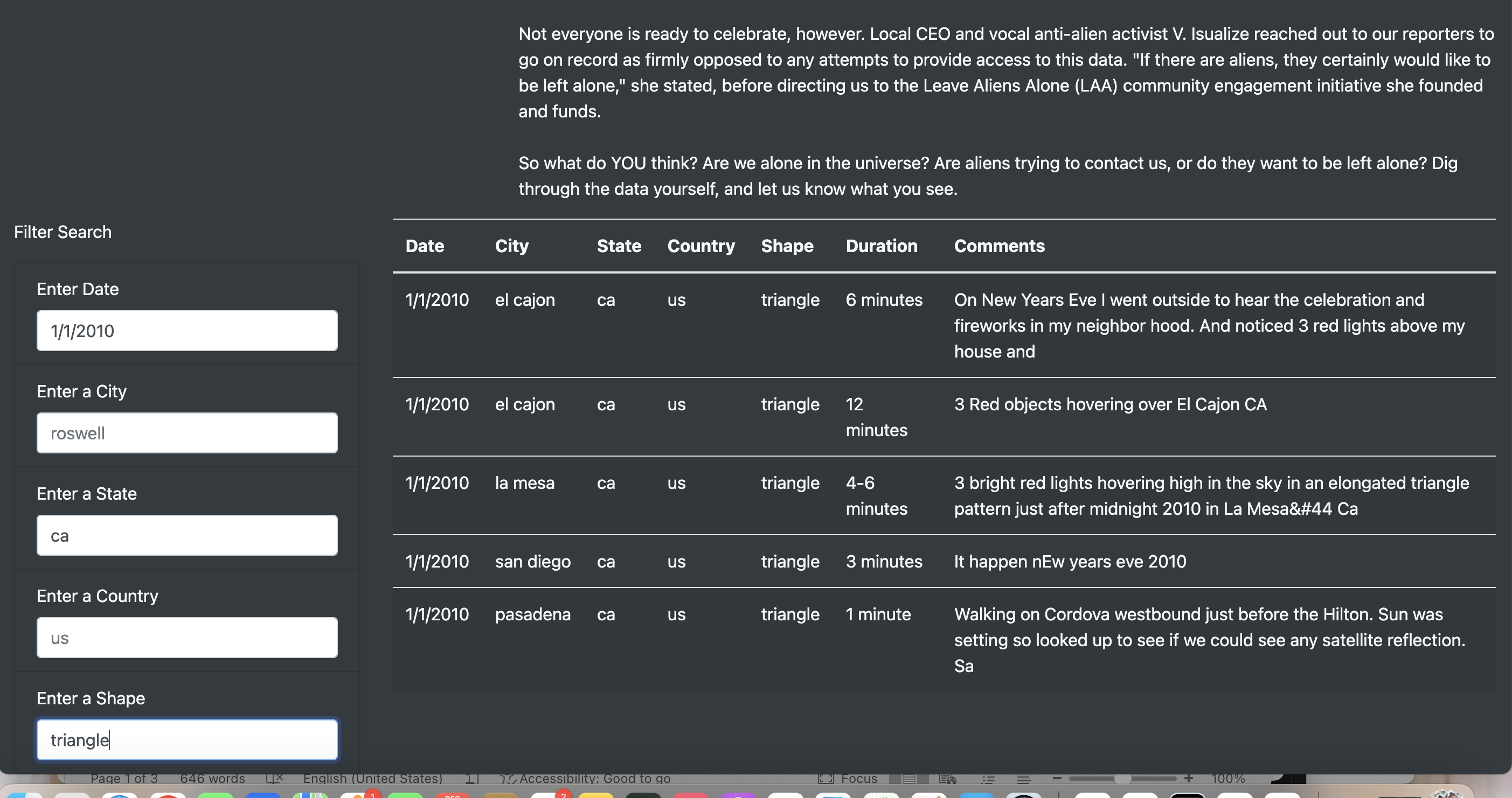 GitHub - Adeyronxx/UFOs: The Purpose of this project is to put our UFO sighting data into a ...