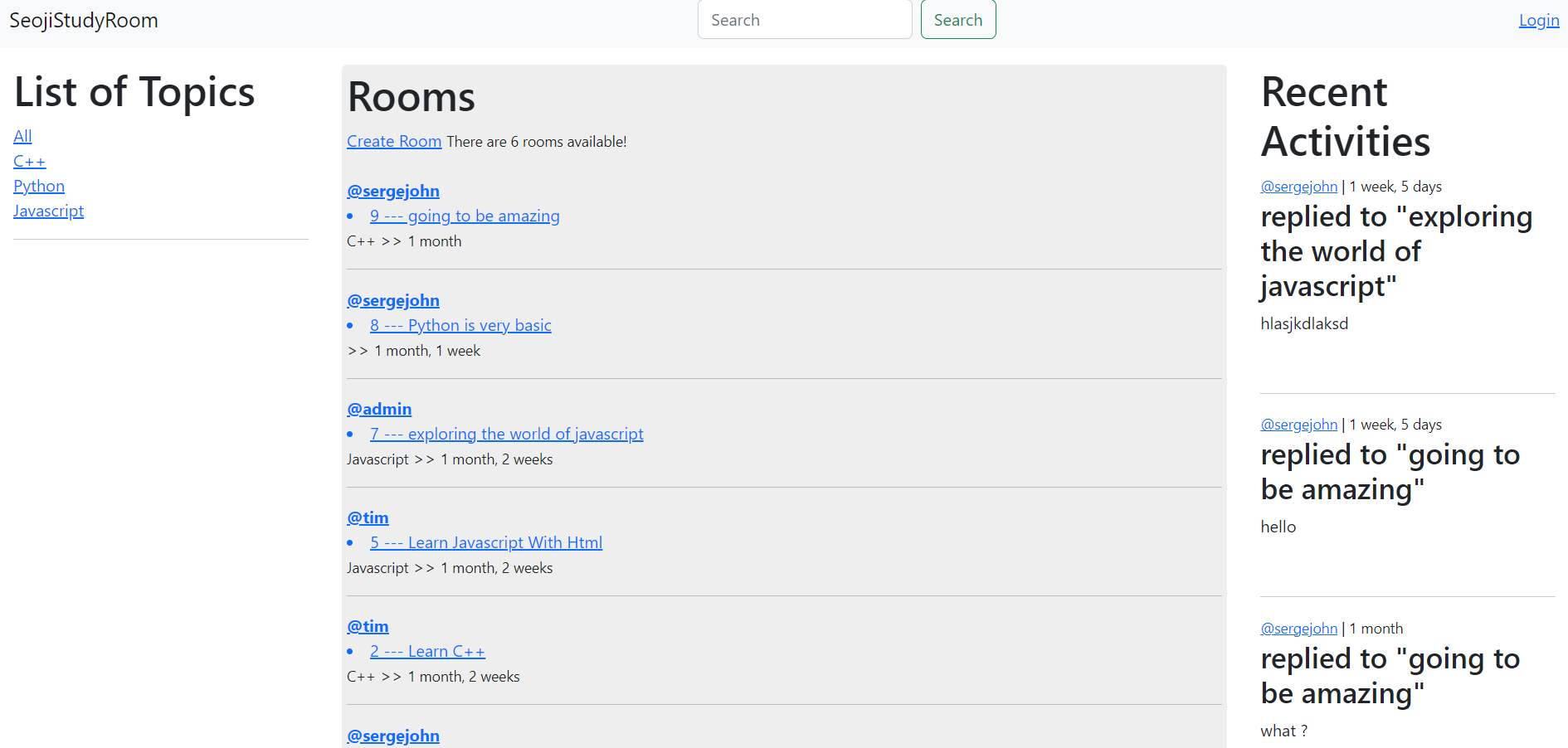GitHub - SergeJohn/django-room-app: Welcome to the Room App! This is ...