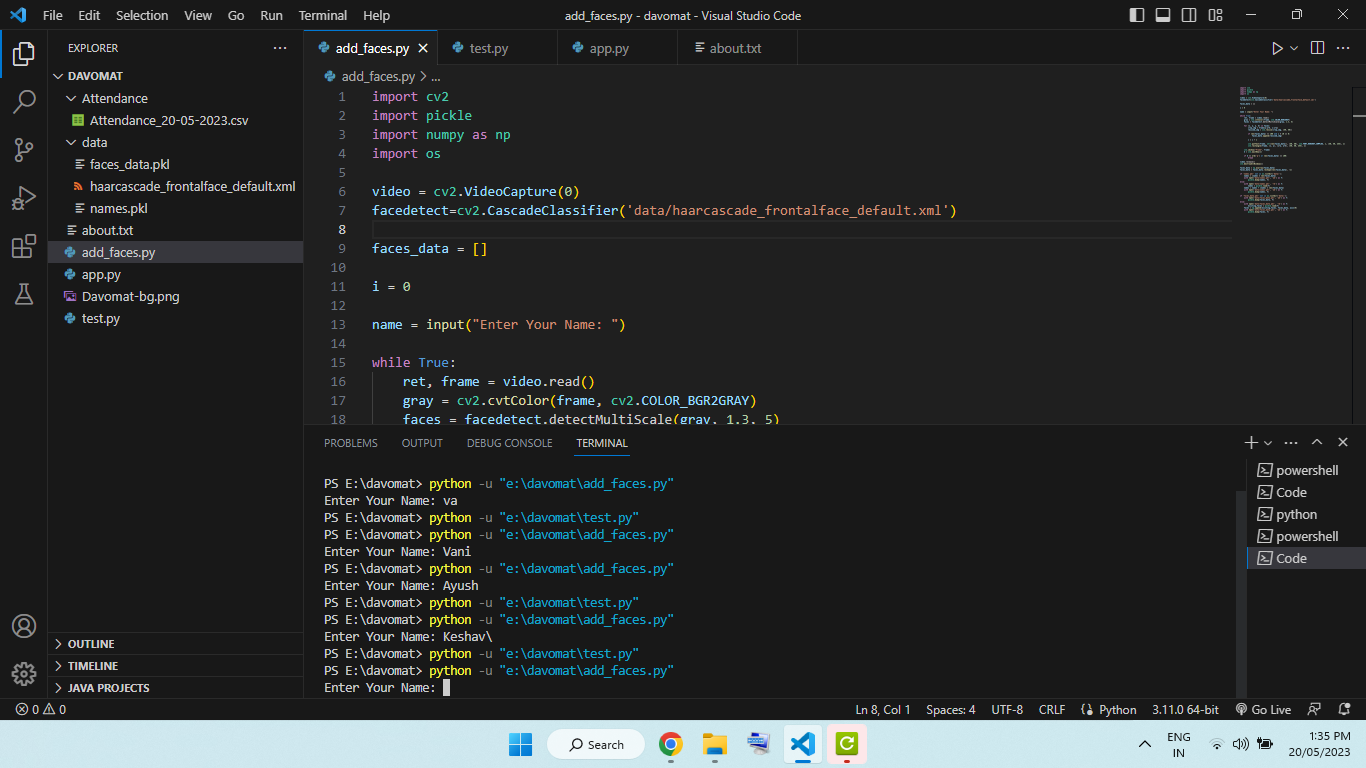 GitHub - vanii3105/davomat: Automated attendance with face recognition ...