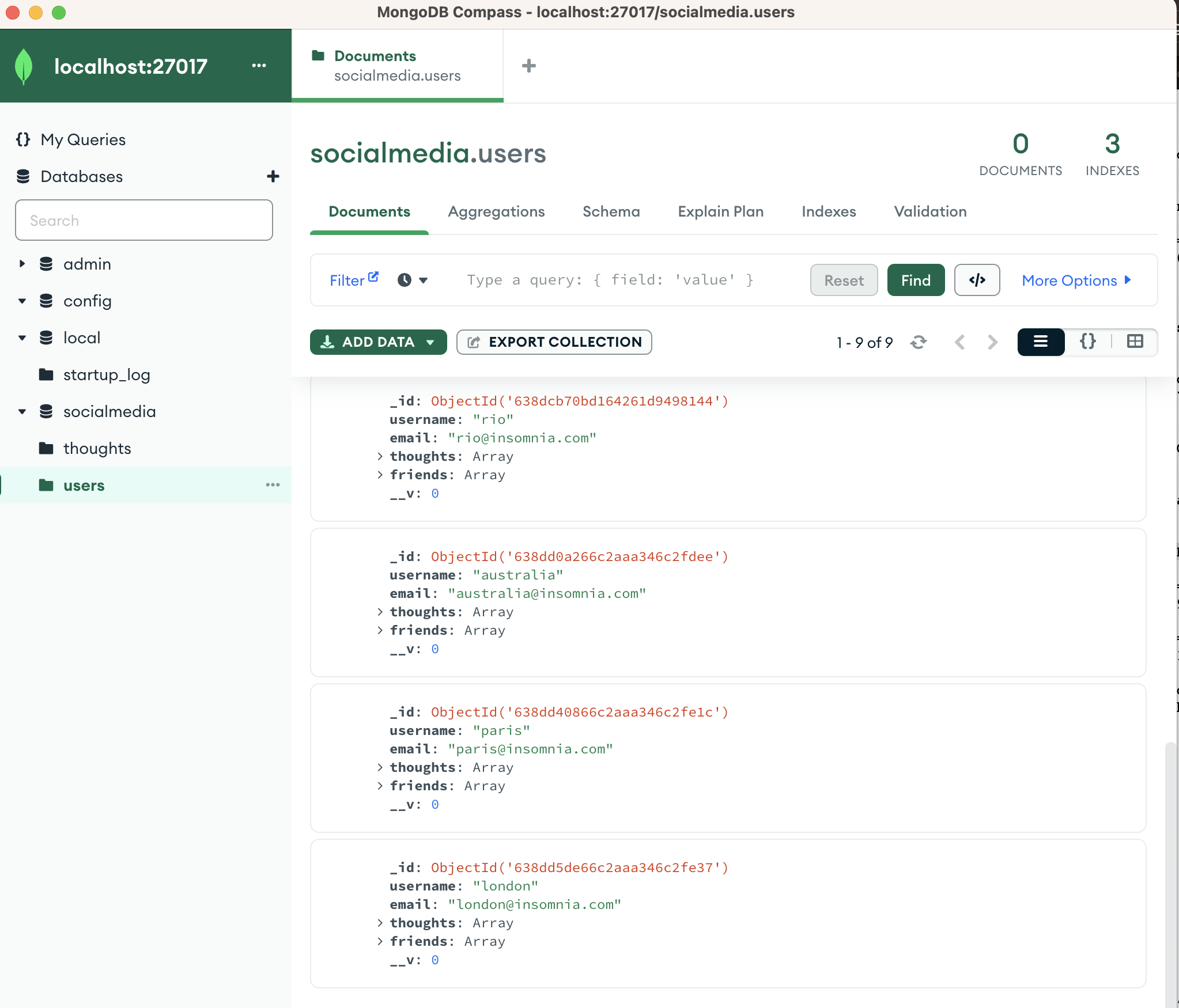 GitHub - bmevada/Social-Network-API: Week 18: NoSQL Challenge