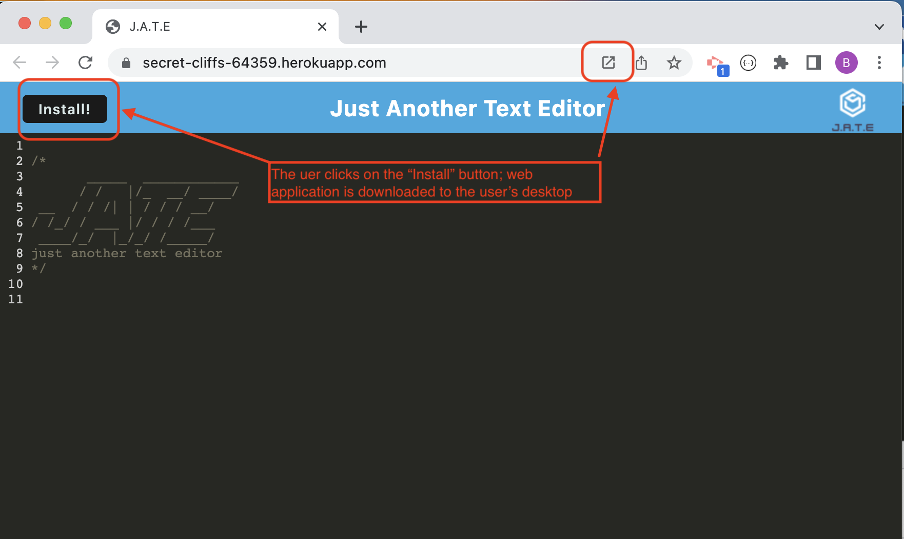 GitHub - bmevada/Text-Editor: Week 19: Progressive Web Applications (PWA) Challenge
