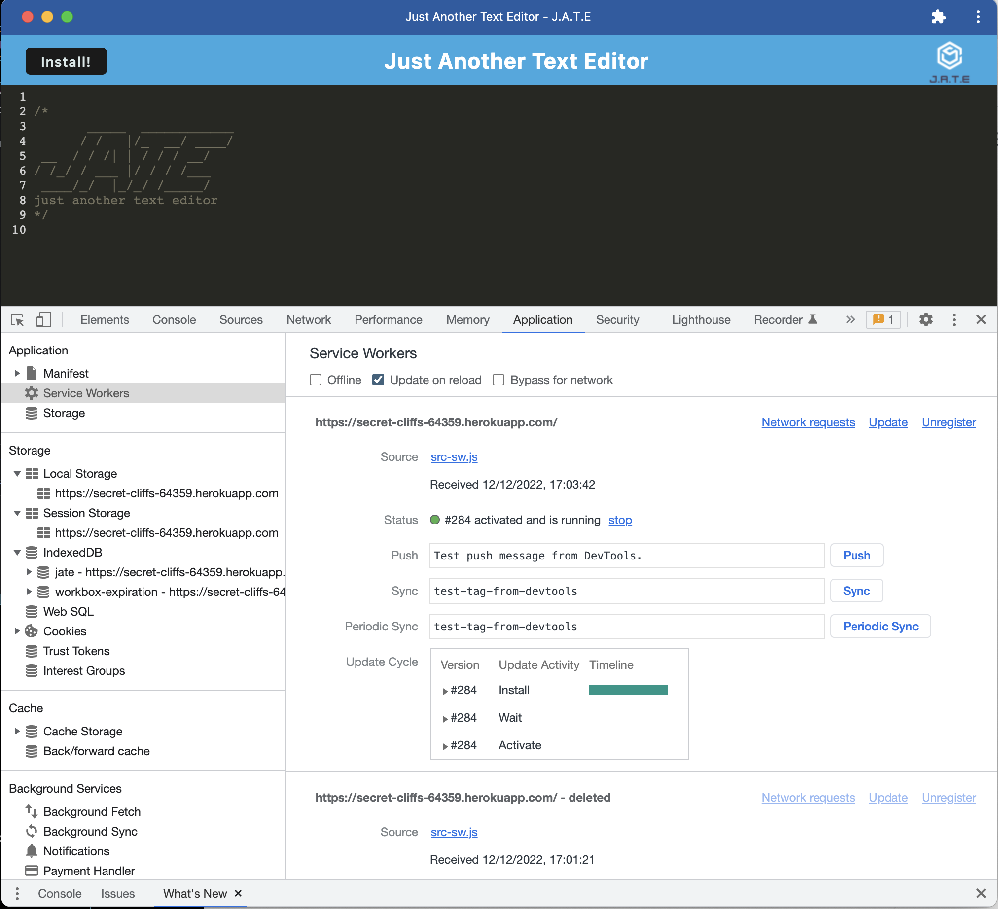 GitHub - bmevada/Text-Editor: Week 19: Progressive Web Applications ...