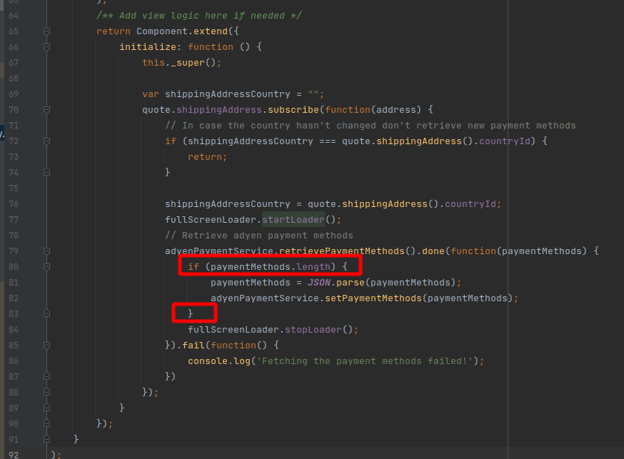 Empty response from Adyen lead to frozen shipping step of checkout and error in the console ...