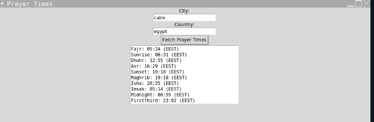 GitHub - AhemdMahmoud/Prayer_Times_GUI: This application allows you to ...