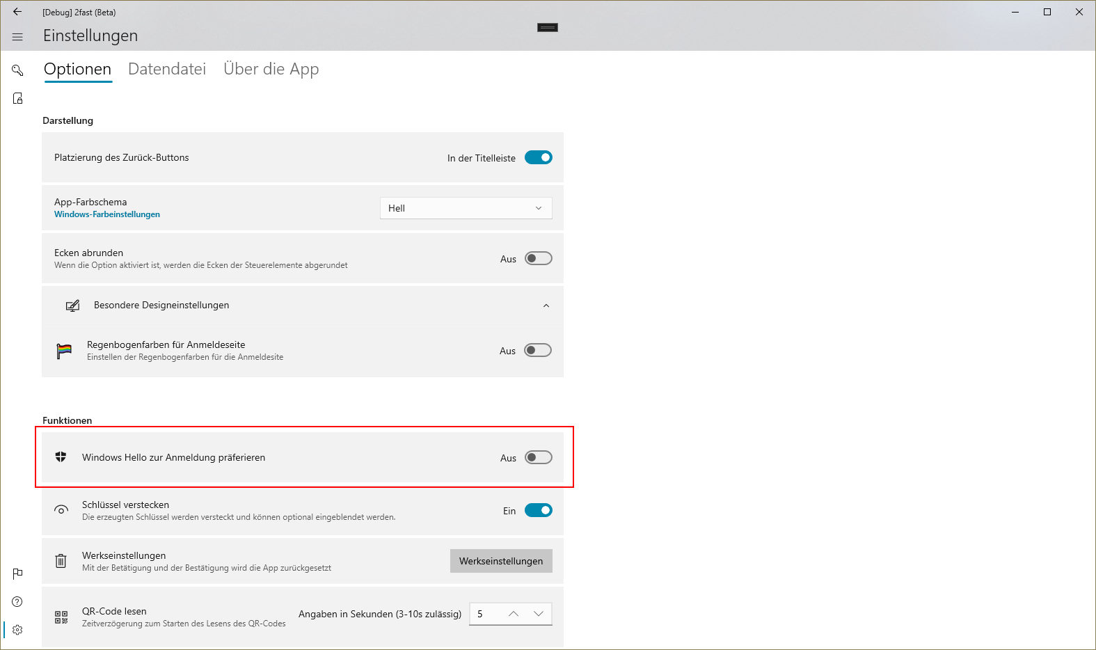 [Feature] To have the ability to disable Windows Hello login · Issue ...