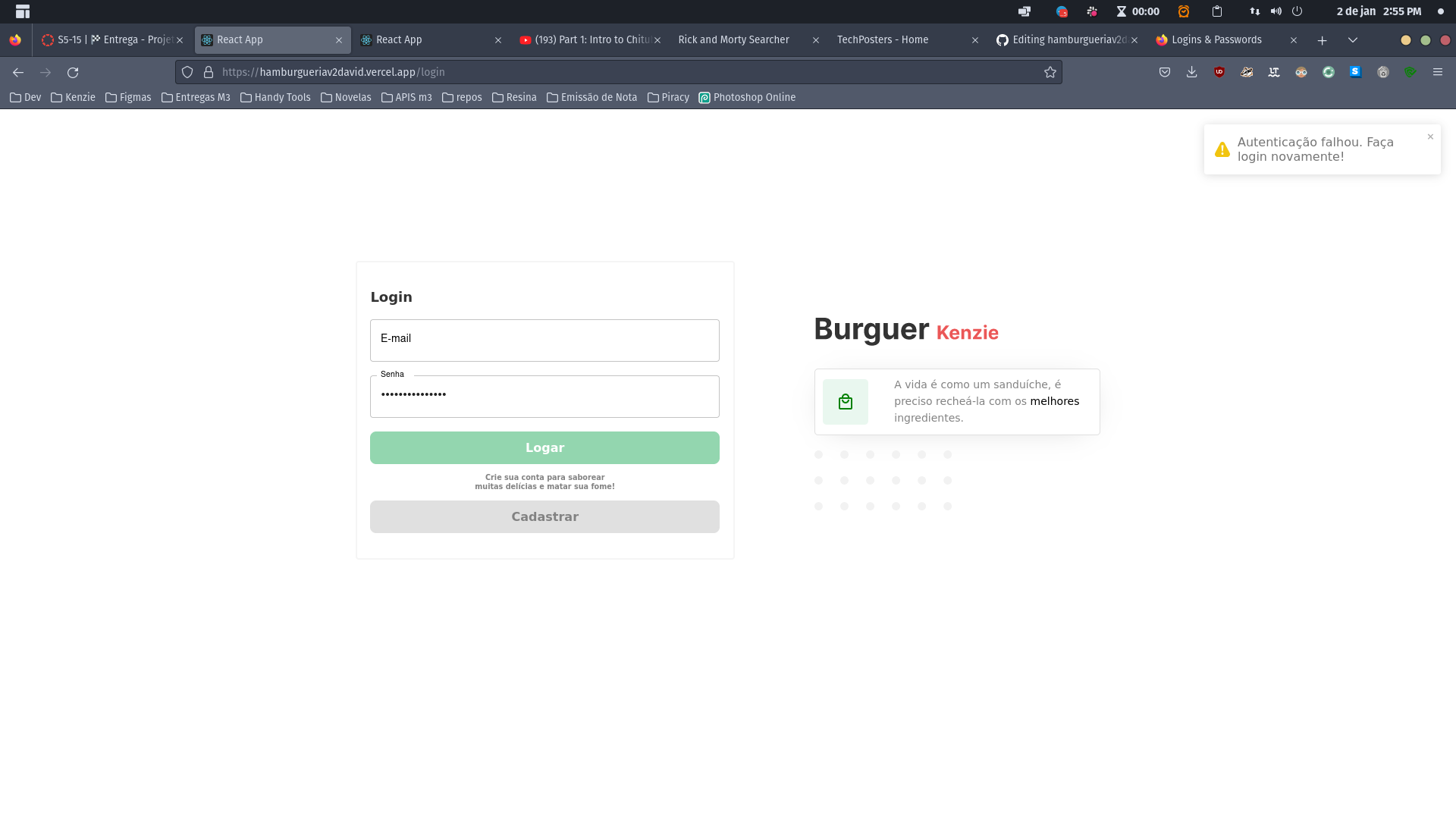 GitHub - Bretwulf/Hamburgueria-React-V2: Aplicação de hamburgueria com ...