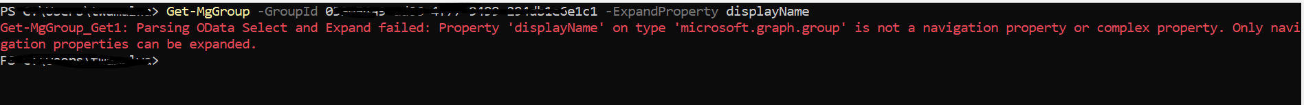Get-MgGroup returns Owners property only with ExpandProperty · Issue ...