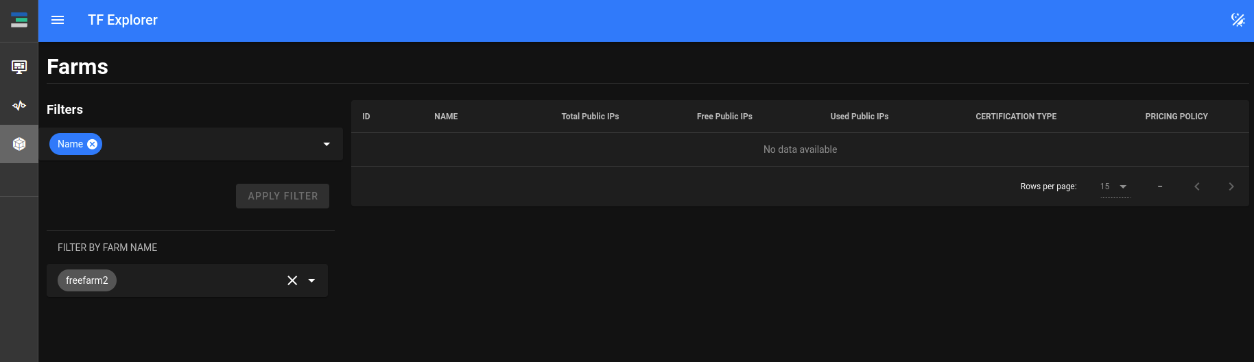 Explorer farms filters by names doesn't work with Lower case letters · Issue #112 ...