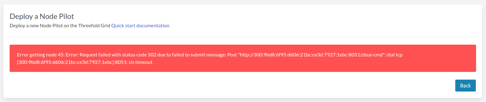 Failing to deploy a Node Pilot · Issue #1050 · threefoldtecharchive/grid_weblets · GitHub