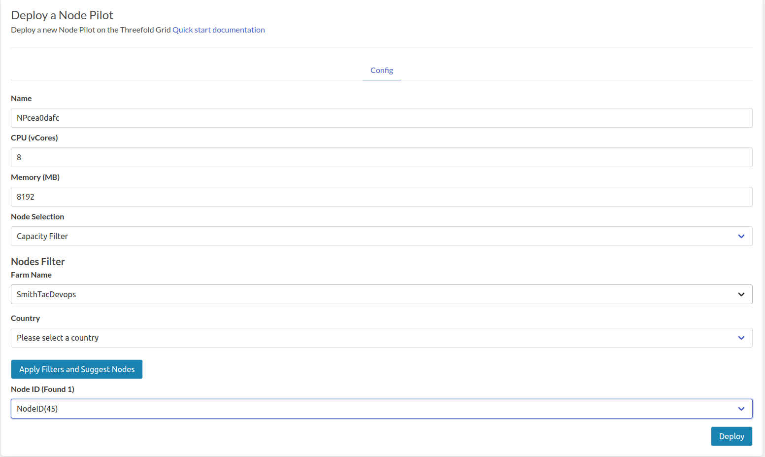Failing to deploy a Node Pilot · Issue #1050 · threefoldtecharchive/grid_weblets · GitHub