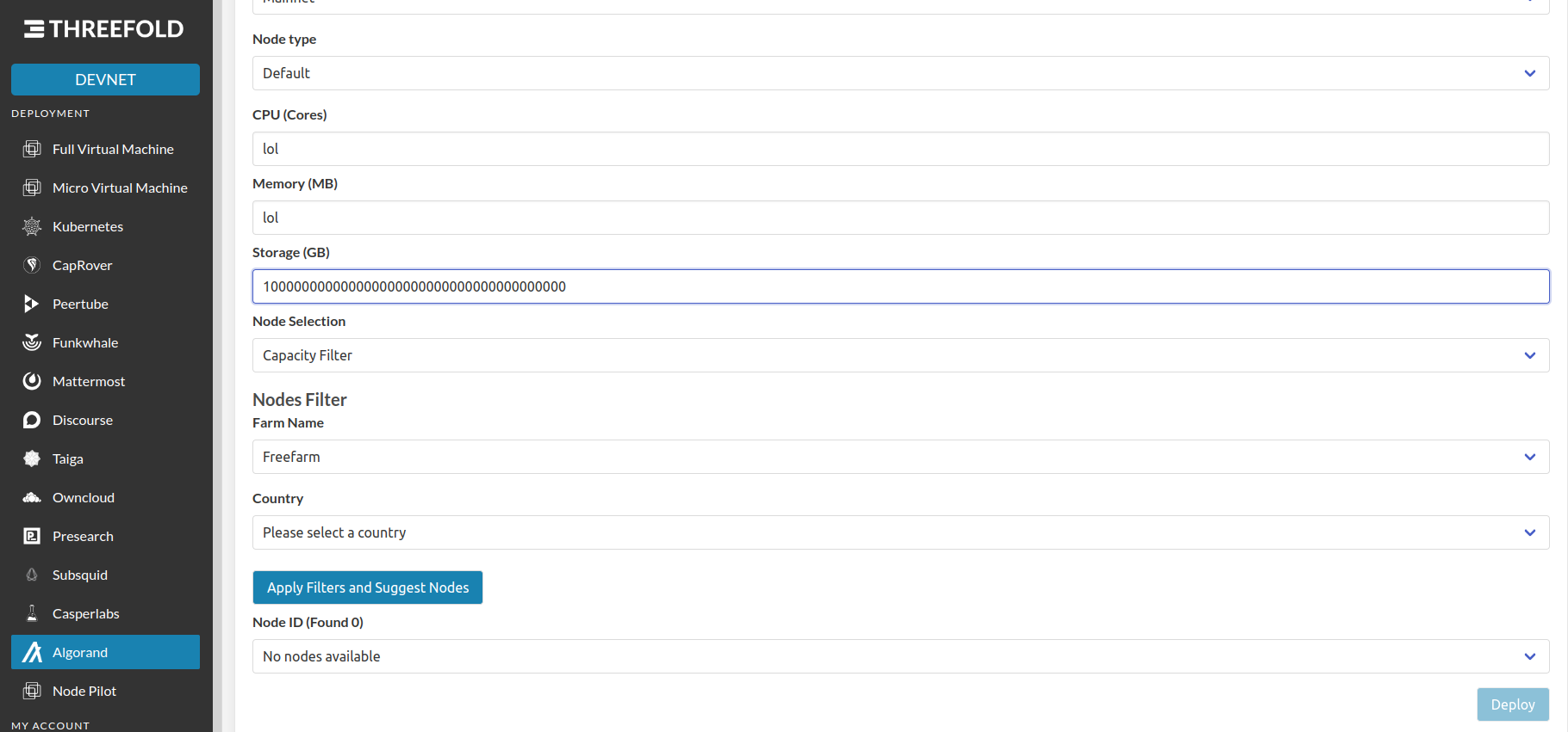 Algorand input validation · Issue #1048 · threefoldtecharchive/grid_weblets · GitHub