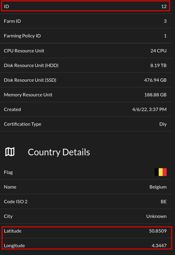 Dedicated Nodes: The `Longitude` & `Latitude` fields are empty in the node information · Issue ...