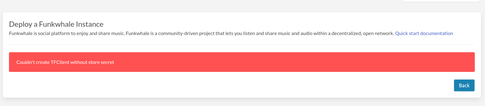 Can't deploy a (Peertube - Funkwhale) Instance · Issue #1217 · threefoldtecharchive/grid_weblets ...