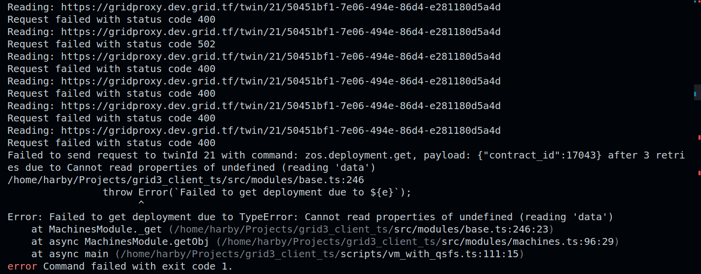 Failed to deploy VM. · Issue #1258 · threefoldtecharchive/grid_weblets · GitHub