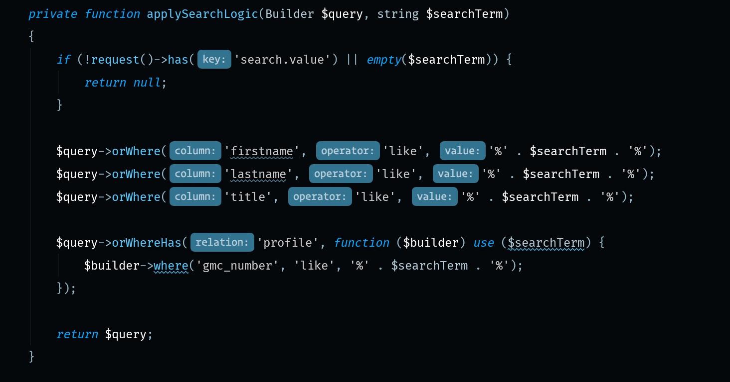 How to customize search query? · Issue #101 · Laravel-Backpack/CRUD · GitHub