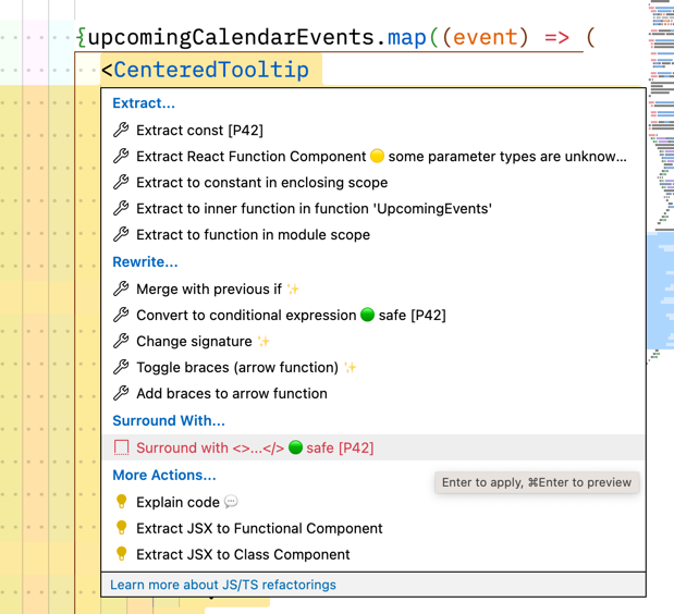 Wrap with JSX Fragment · Issue #791 · nicoespeon/abracadabra · GitHub Wrap with JSX Fragment · Issue #791 · nicoespeon/abracadabra · GitHub