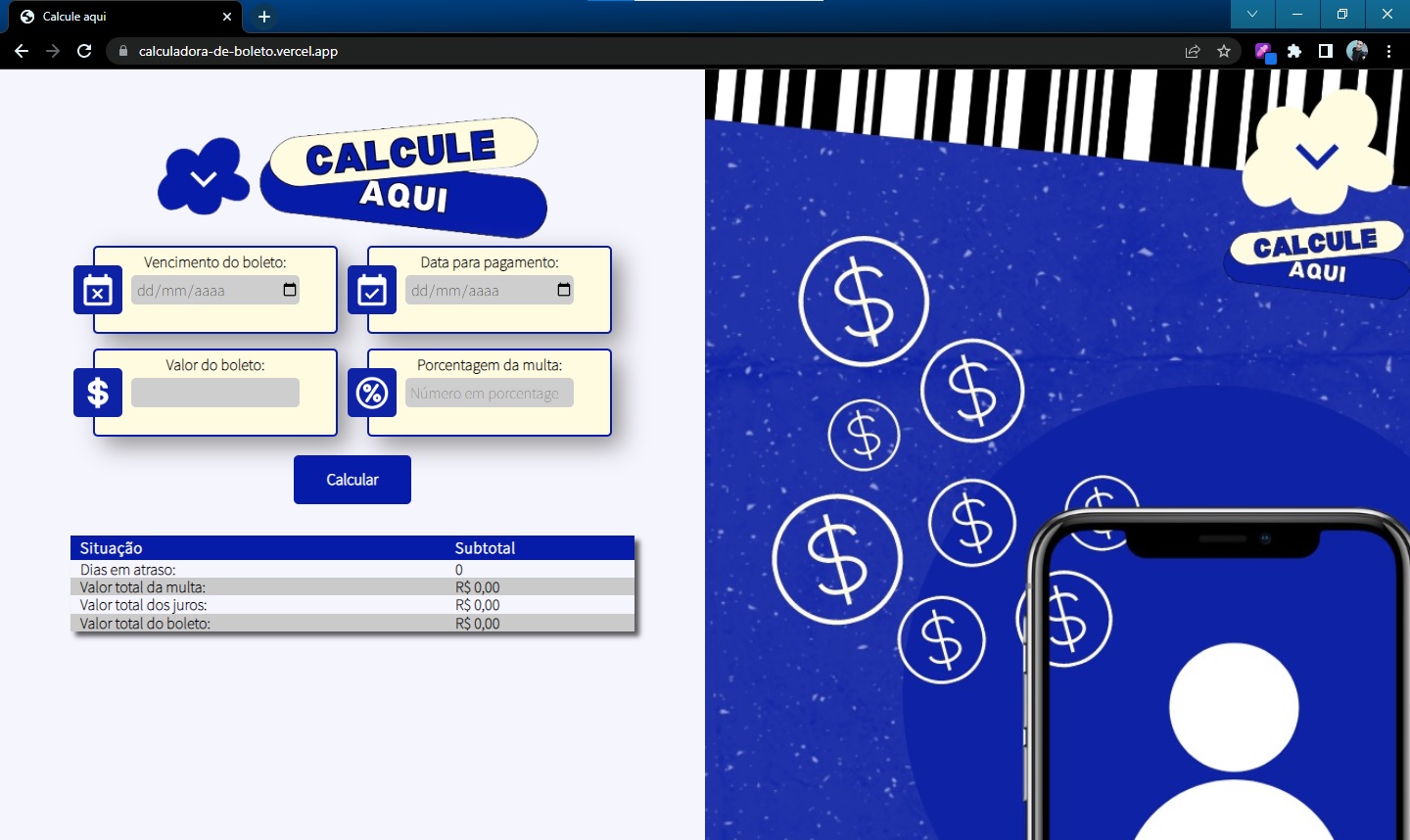 GitHub - Ivan-ReisDev/calculadora-de-boleto