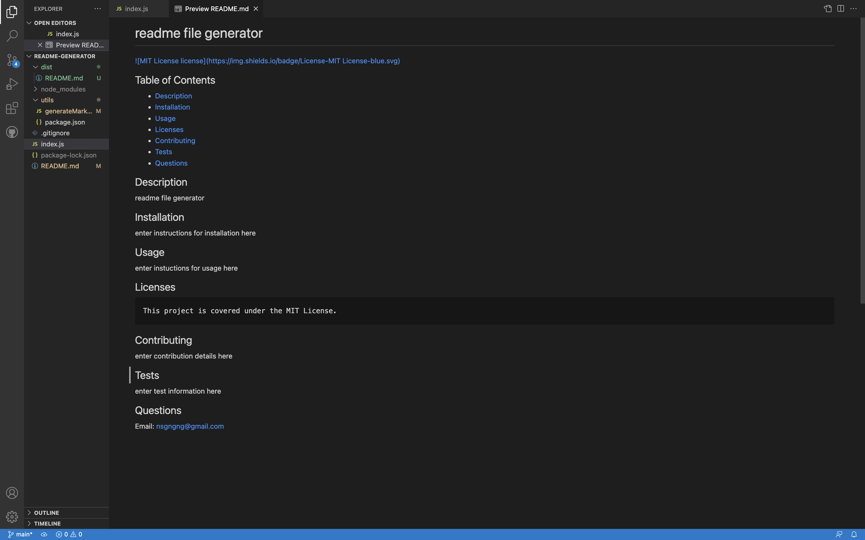GitHub - nnavg/README-generator GitHub - nnavg/README-generator