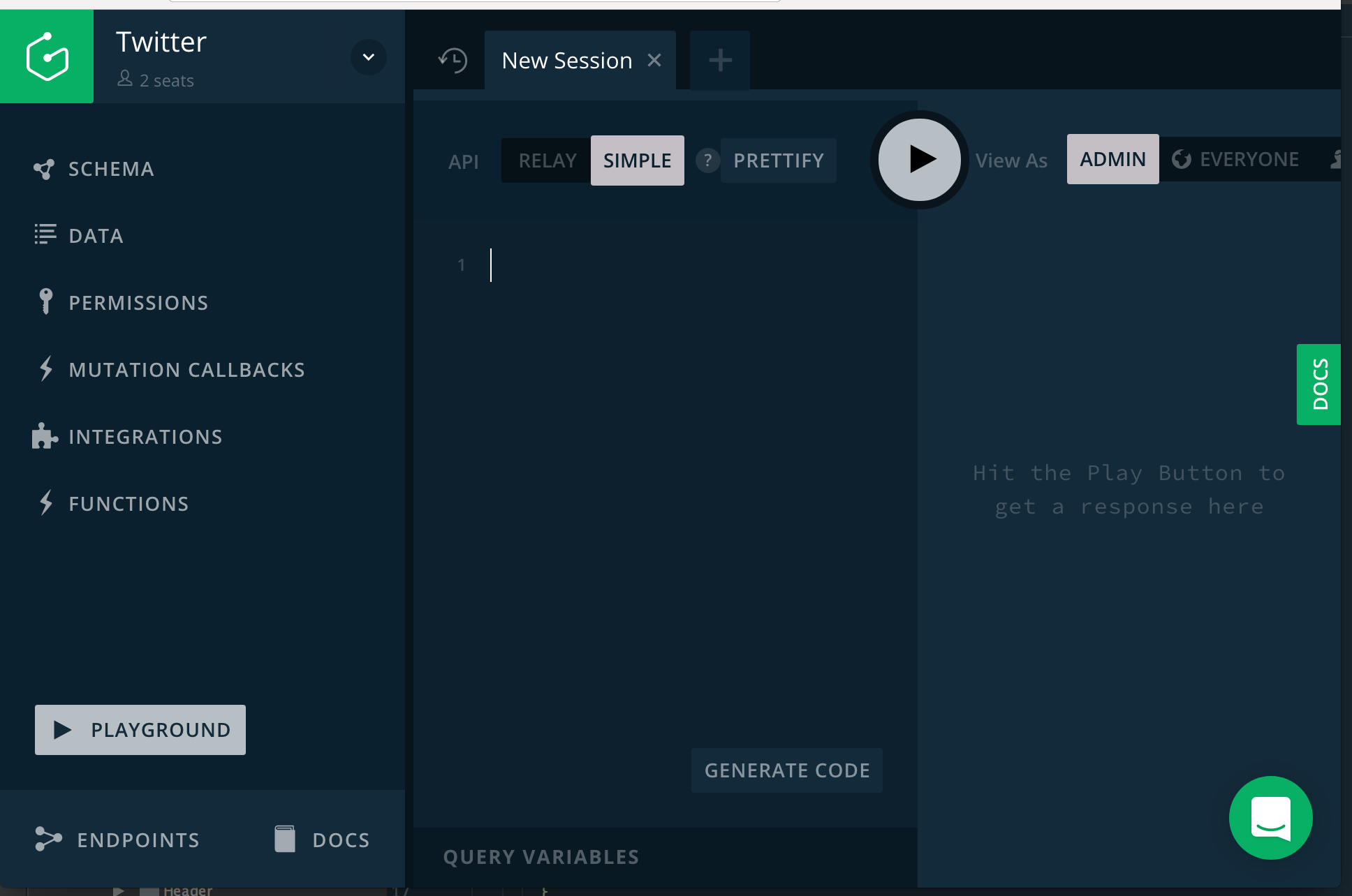 Playground: Docs Button is not clear · Issue #214 · Graphcool/graphcool-framework · GitHub