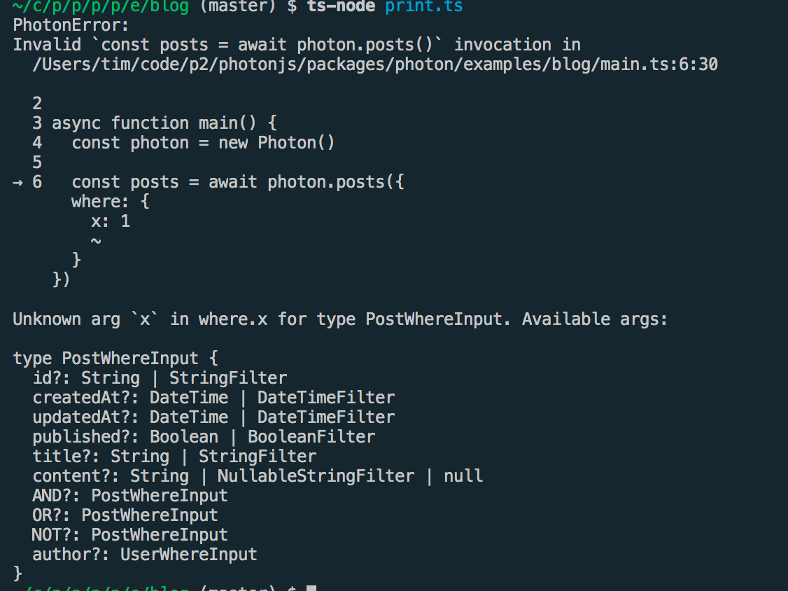 Photon.js error formatting · Issue #377 · prisma/specs · GitHub