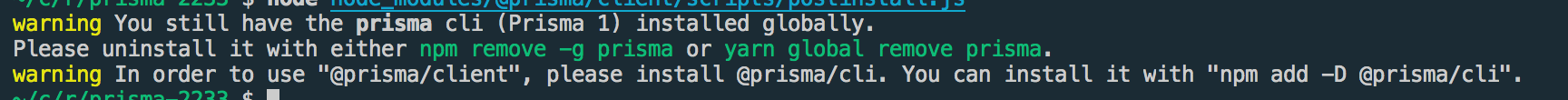 Prisma Client's postinstall script might use a global installation of ...