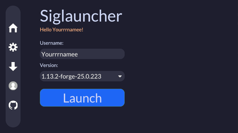 GitHub - JafKc/siglauncher: A simple Minecraft Launcher made with Rust.