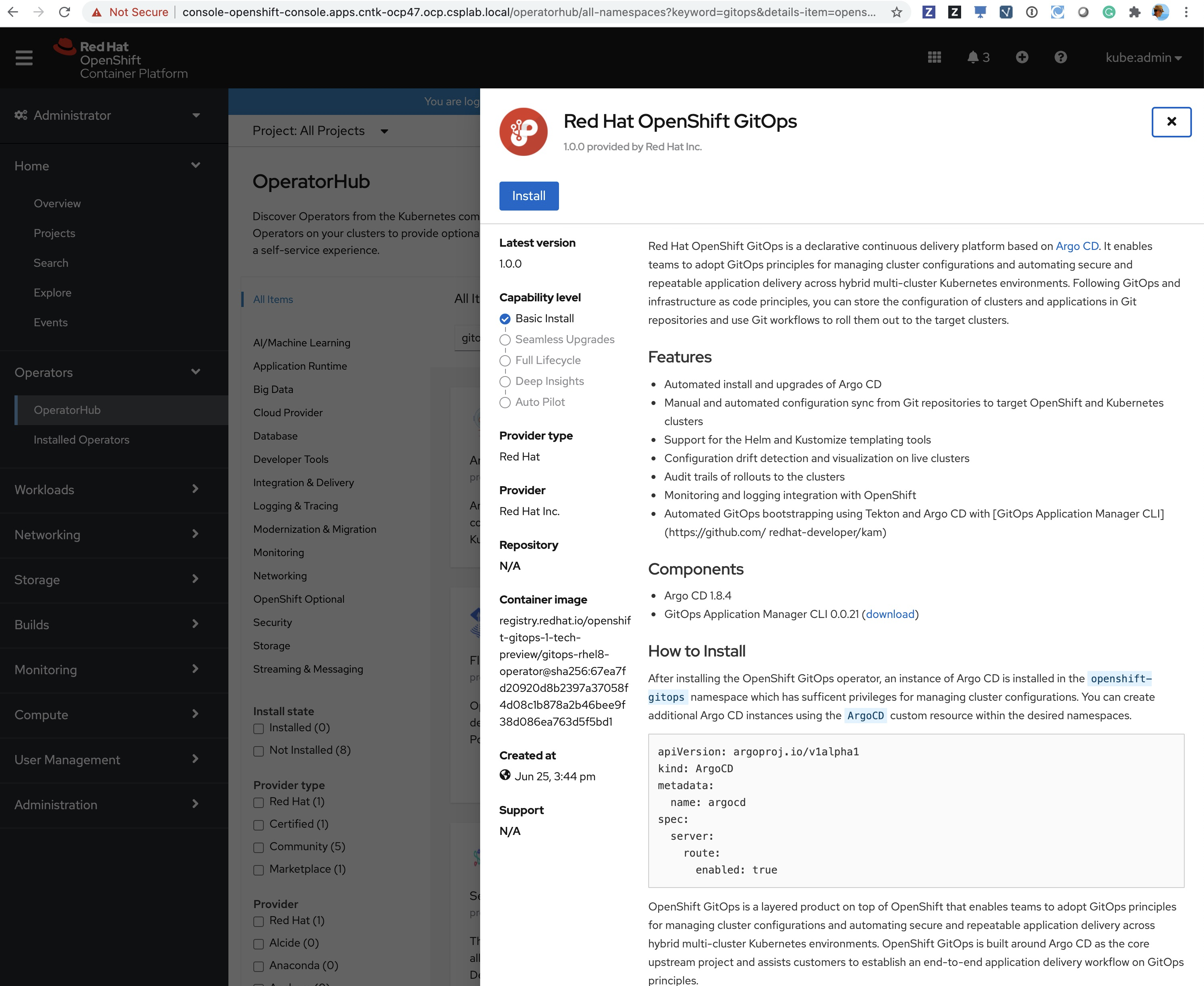 Install Argocd Via New 47 Openshift Gitops Operator · Issue 742 · Cloud Native Toolkit