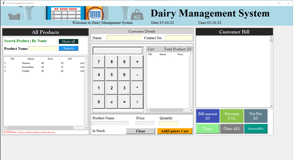 GitHub - Rushikesh102/Dairy-Management-System-Python