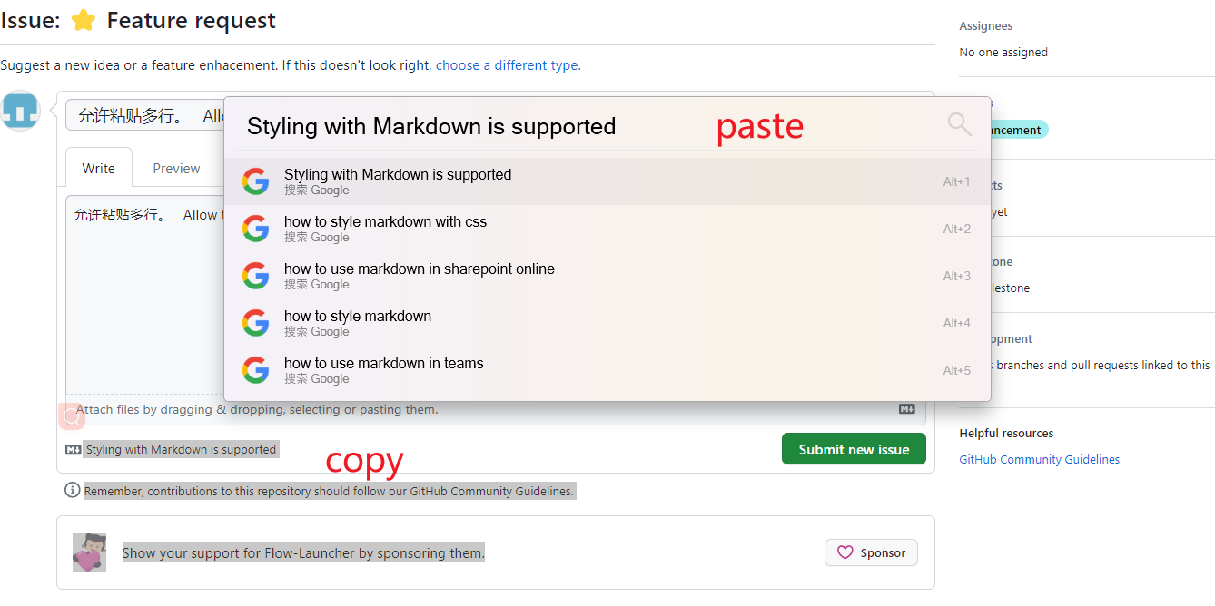 Allow to paste multiple lines. · Issue #2380 · Flow-Launcher/Flow.Launcher · GitHub