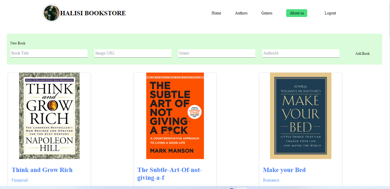 GitHub - Mercy-Cheruiyot/Bookstore--frontend