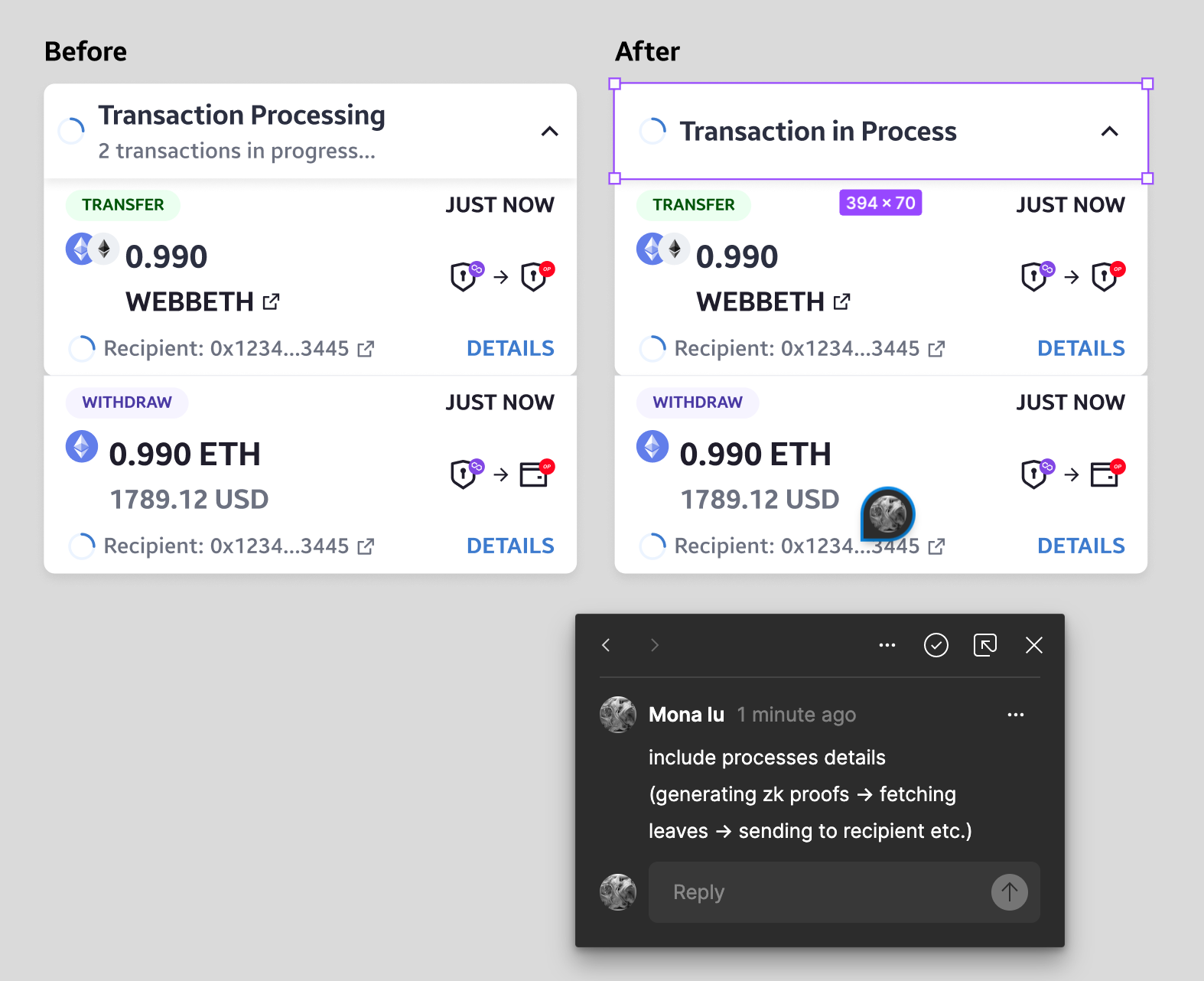 Transaction Processing Card Improvements · Issue #91 · tangle-network/webb-experiences · GitHub