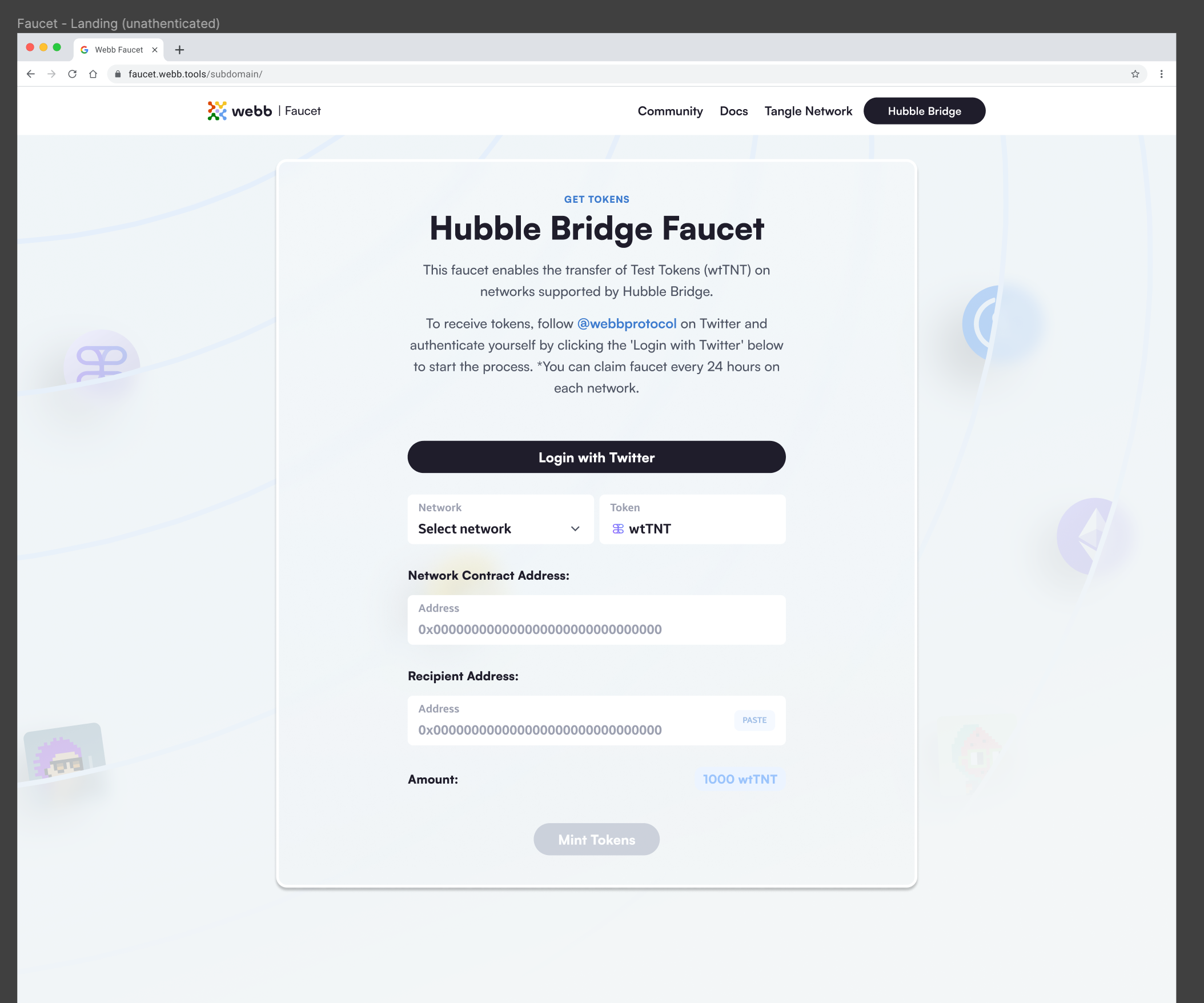 [TASK] Update BG image to include Tangle token · Issue #1148 · tangle-network/dapp · GitHub