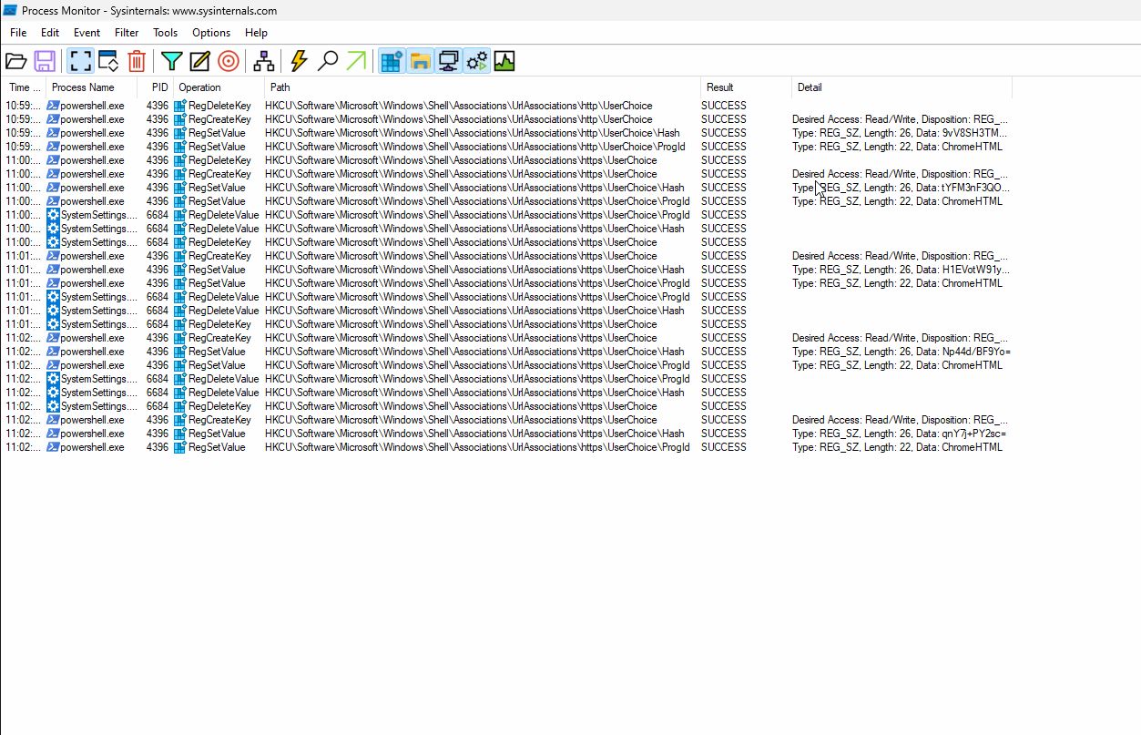 "Sometimes" the HTTPS protocol set by the {Set-PTA ChromeHTML https ...