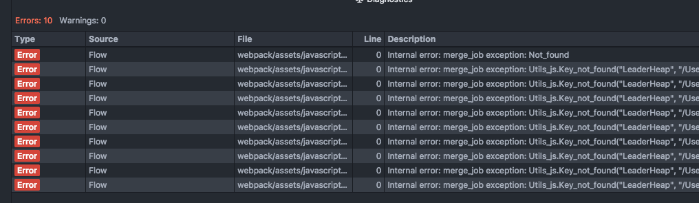 Internal error: merge_job exception · Issue #4572 · facebook/flow · GitHub