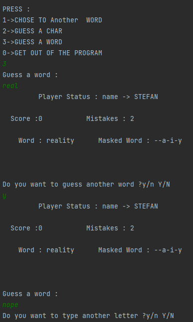 GitHub - DEP3-Crystal/HangmanProjectStefanRuci: Hangman Game in Console App
