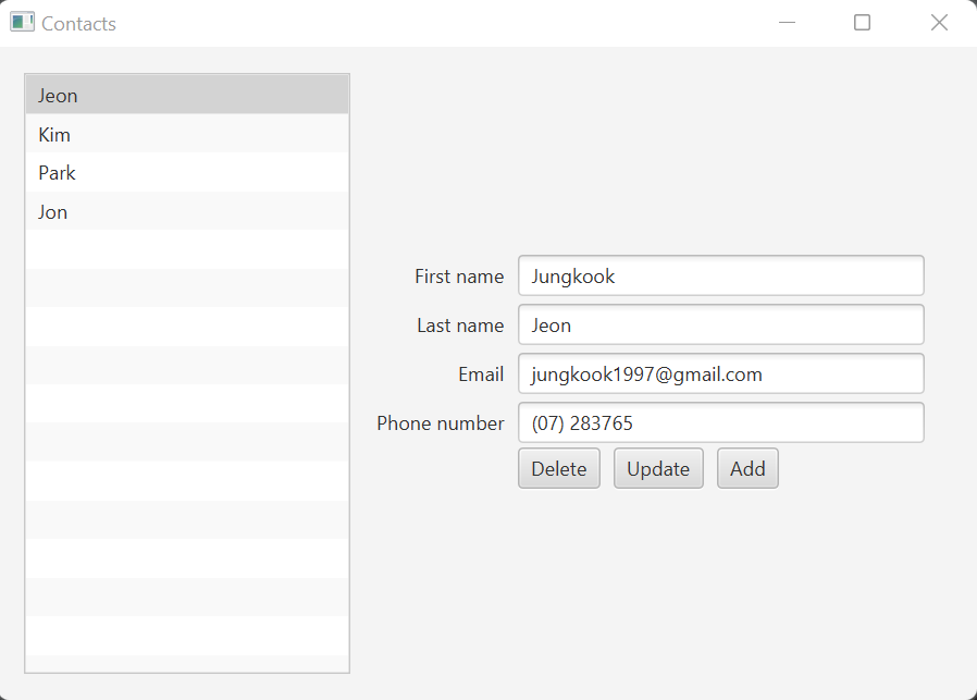 GitHub - Nobodybean/Contacts-App