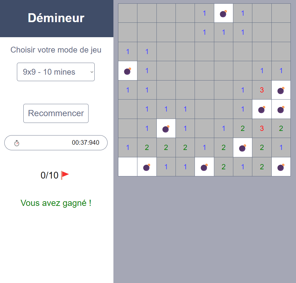 GitHub - tomdepussay/demineur