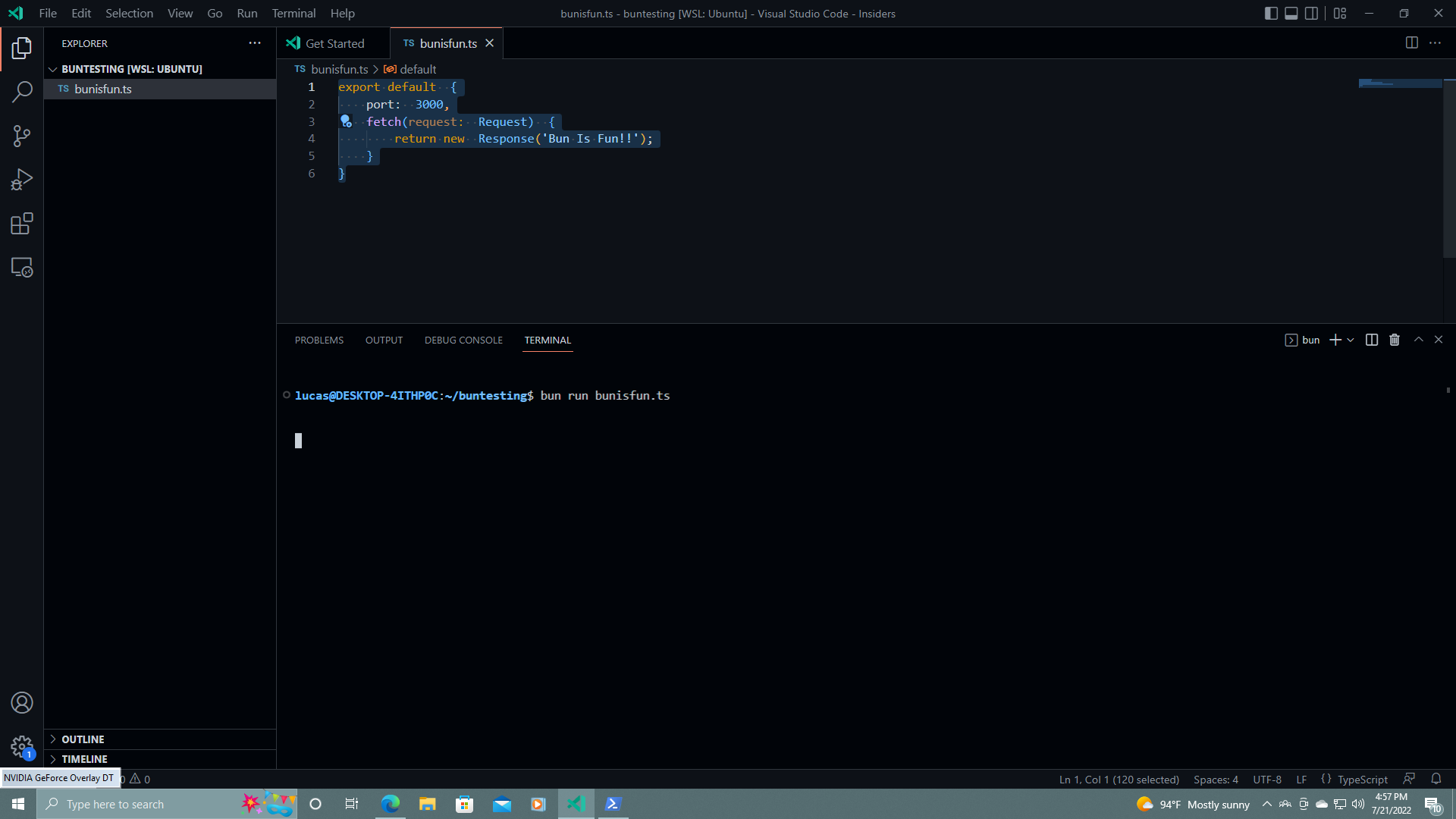 "bun run .ts" not running · Issue #821 · oven-sh/bun · GitHub