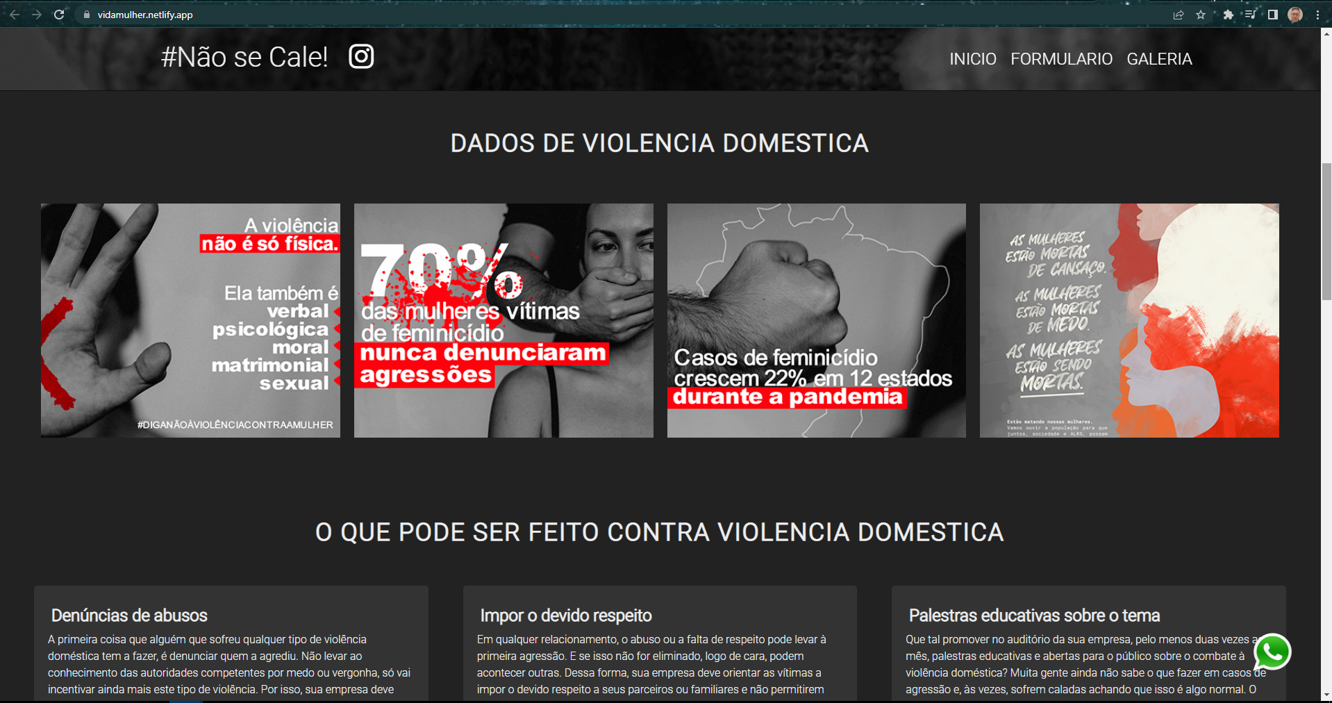 GitHub - matheusdouglas/html-css-violencia-domestica: Site feito para ajudar mulheres que ...
