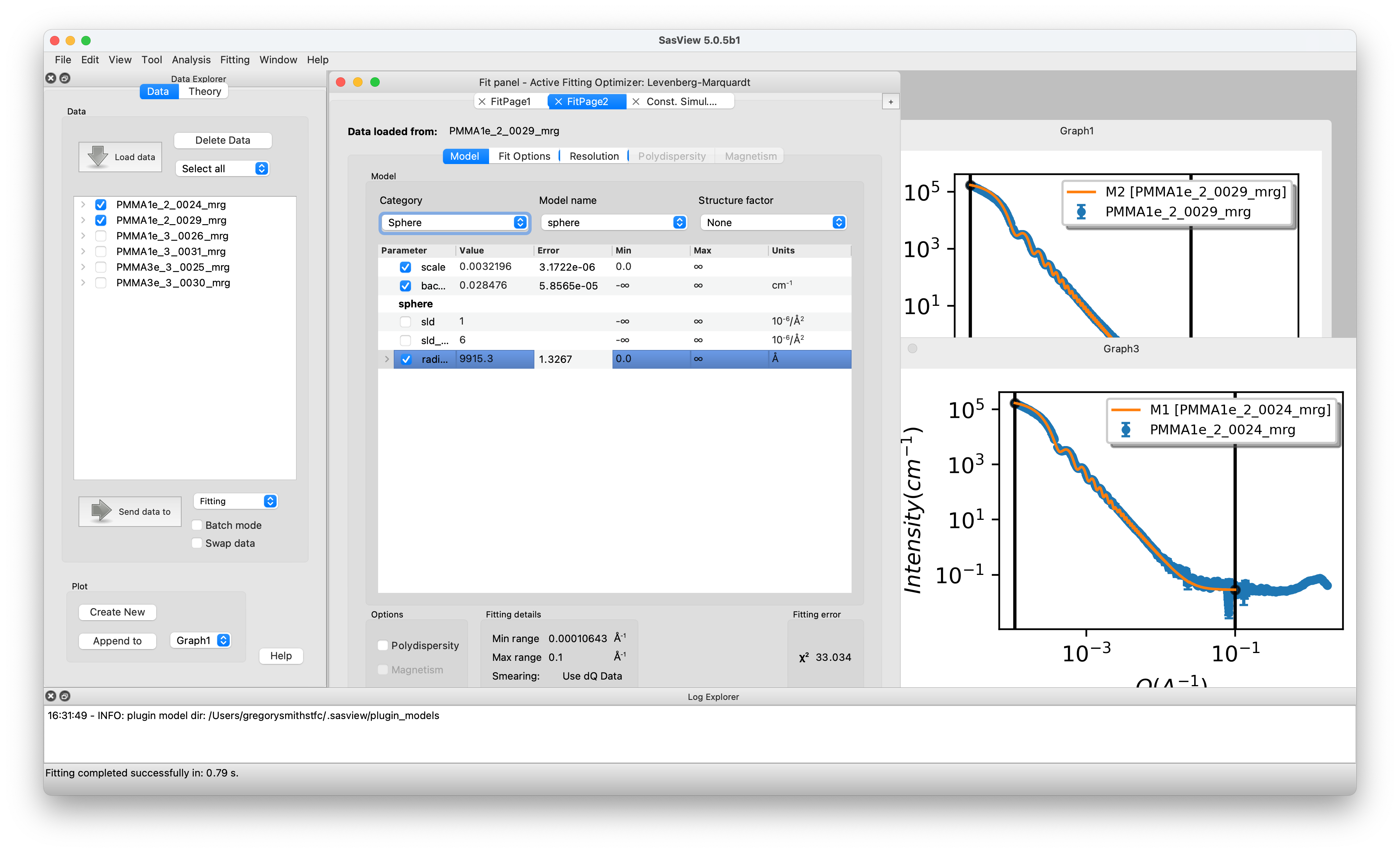 Issue in using constrained fitting · Issue #2004 · SasView/sasview · GitHub