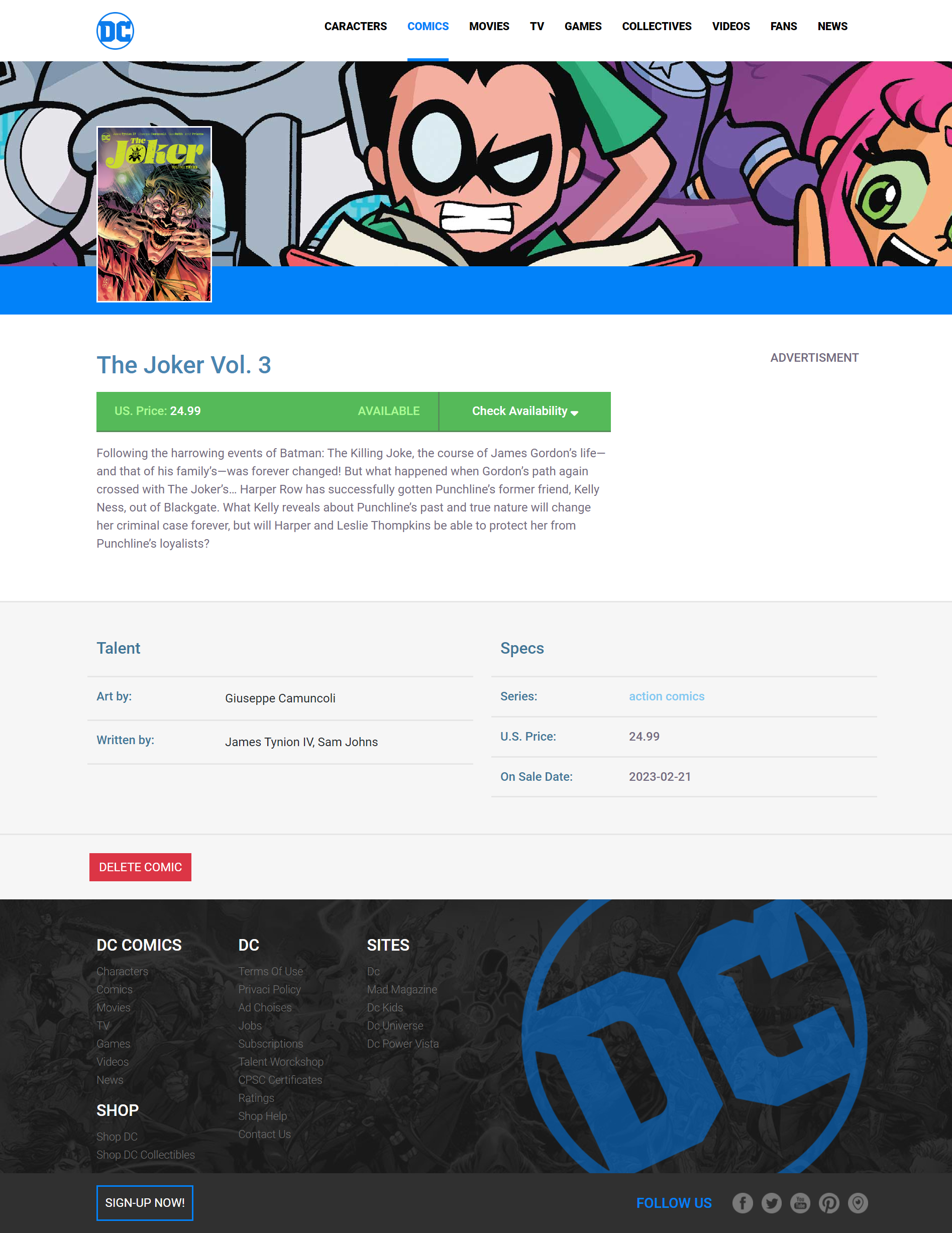 GitHub - micheleTummolo/laravel-dc-comics