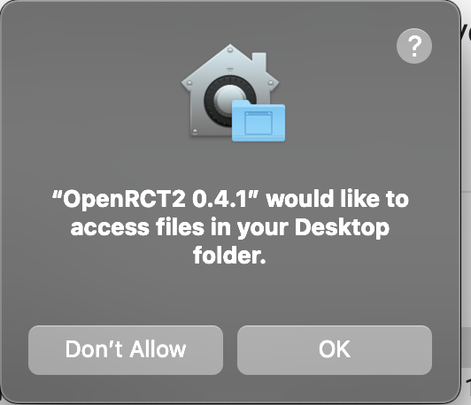 New bug with Mac M1 OpenRCT2 making game unplayable / occasionally unopenable: "OpenRCT2 would ...