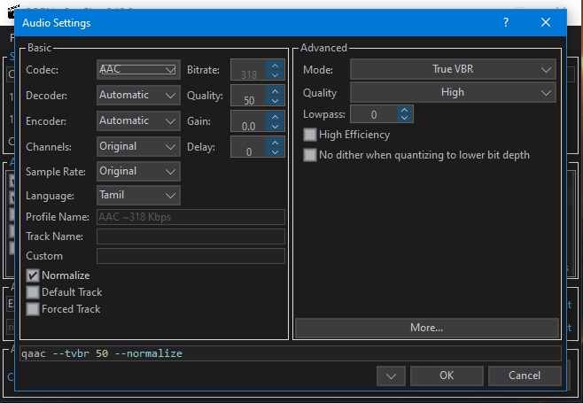 Qaac Normalize Setting Doesnt Work · Issue 914 · Staxripstaxrip · Github