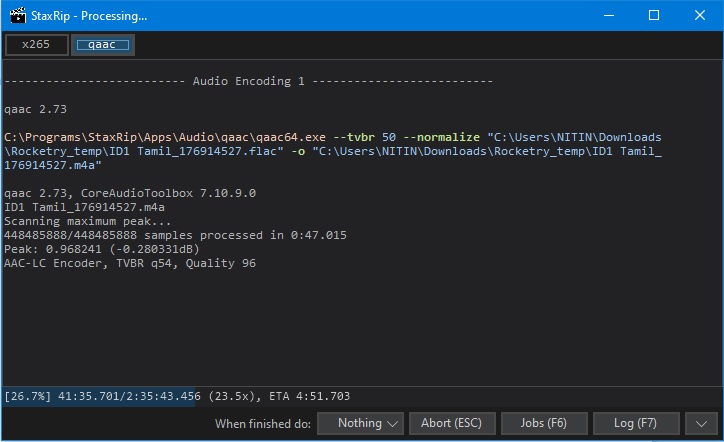 QAAC normalize setting doesn't work. · Issue #914 · staxrip/staxrip · GitHub