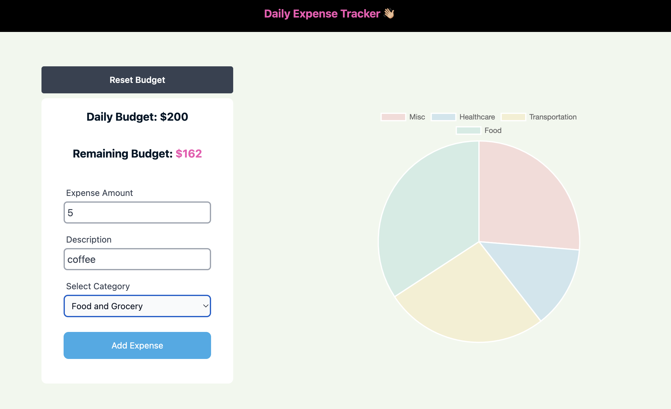 GitHub - jvillad/simple-expense-tracker: A simple daily expense tracker ...