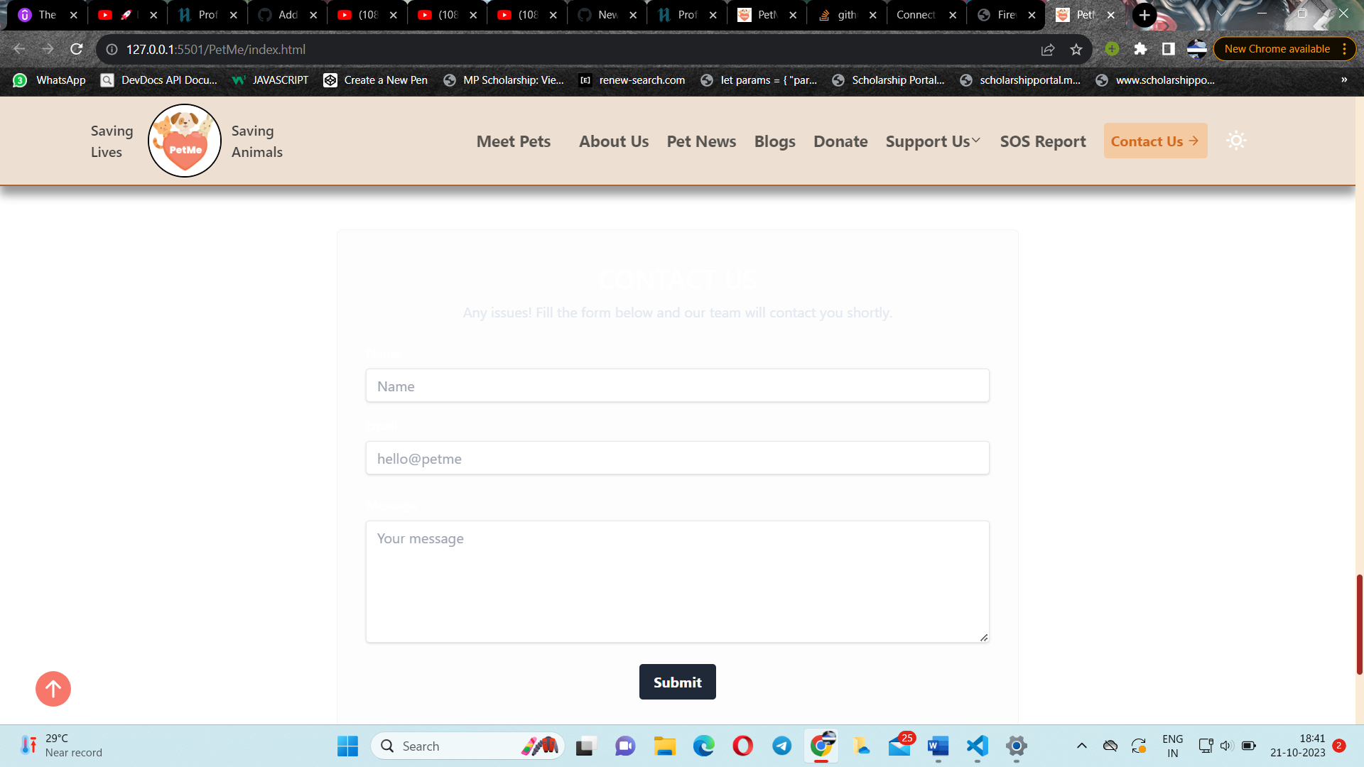 Changing ui of the Contact Form · Issue #1316 · akshitagupta15june ...